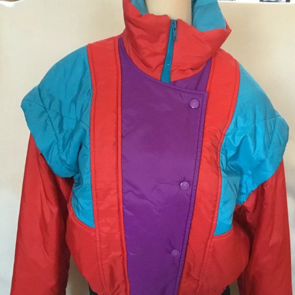 Obermeyer | Jackets & Coats | Obermeyer Vintage 8s Aspen Ski Neon Retro ...